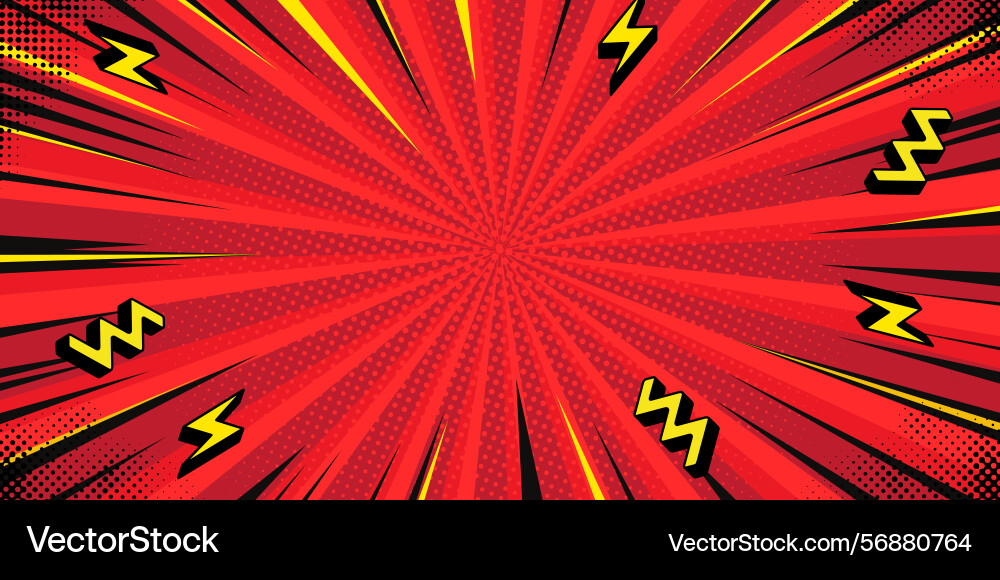 Dynamic comic book backdrop design Royalty Free Vector Image