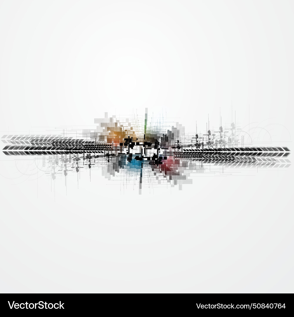 High tech infinity computer technology concept Vector Image