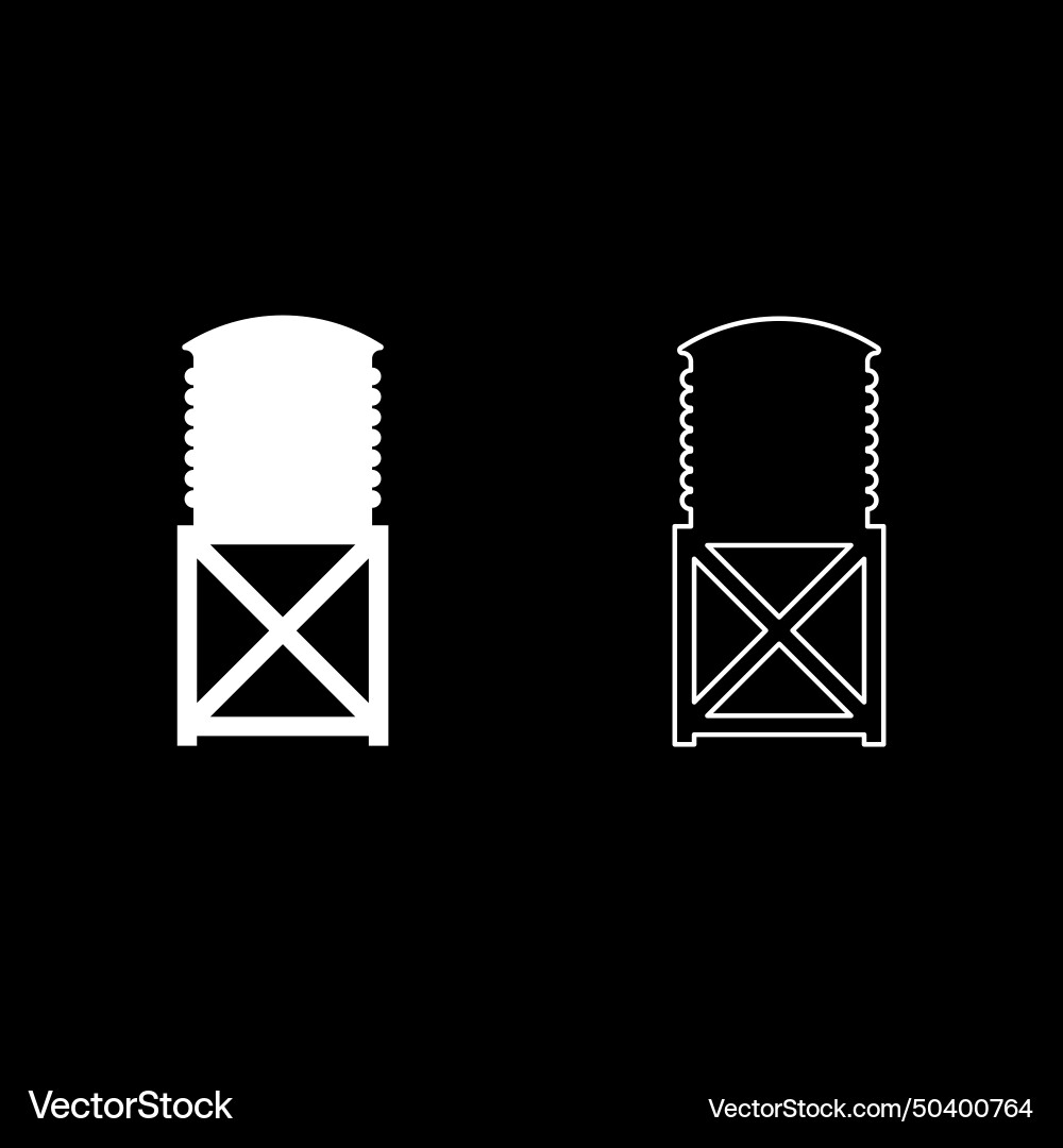 Water tower tank storage industrial construction Vector Image