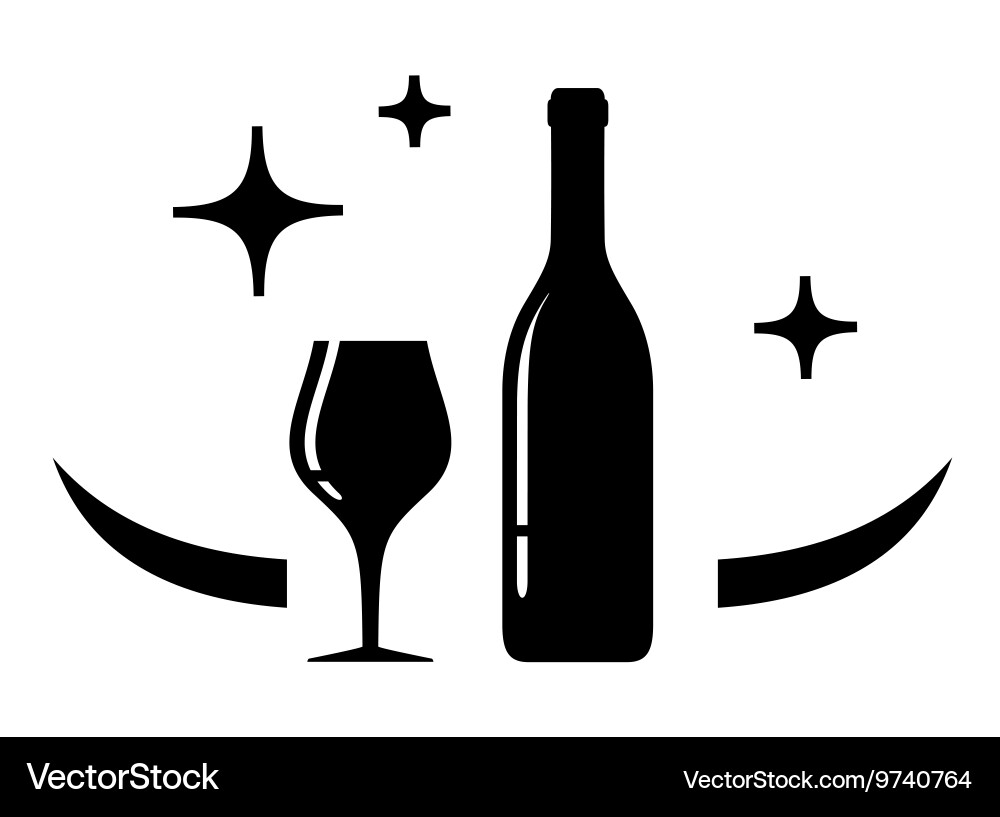 Wine card symbol Royalty Free Vector Image - VectorStock