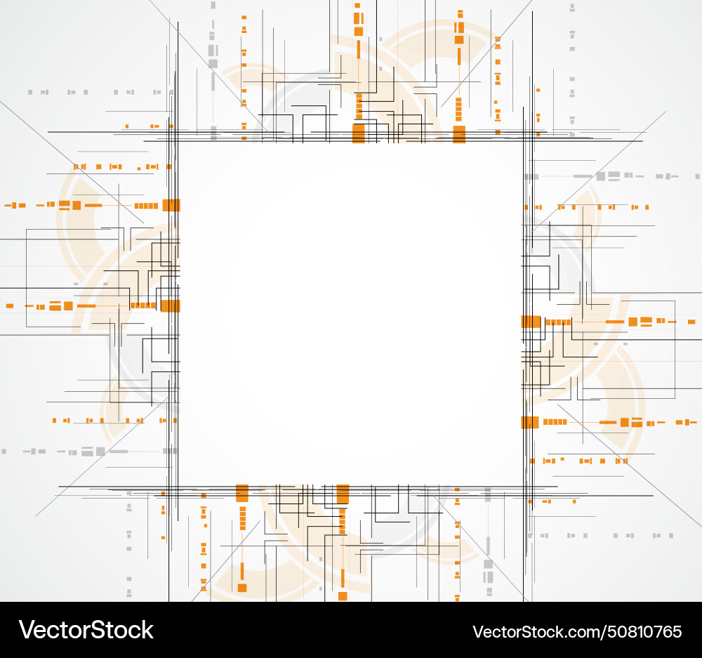 Abstract circuit cube computer high technology Vector Image