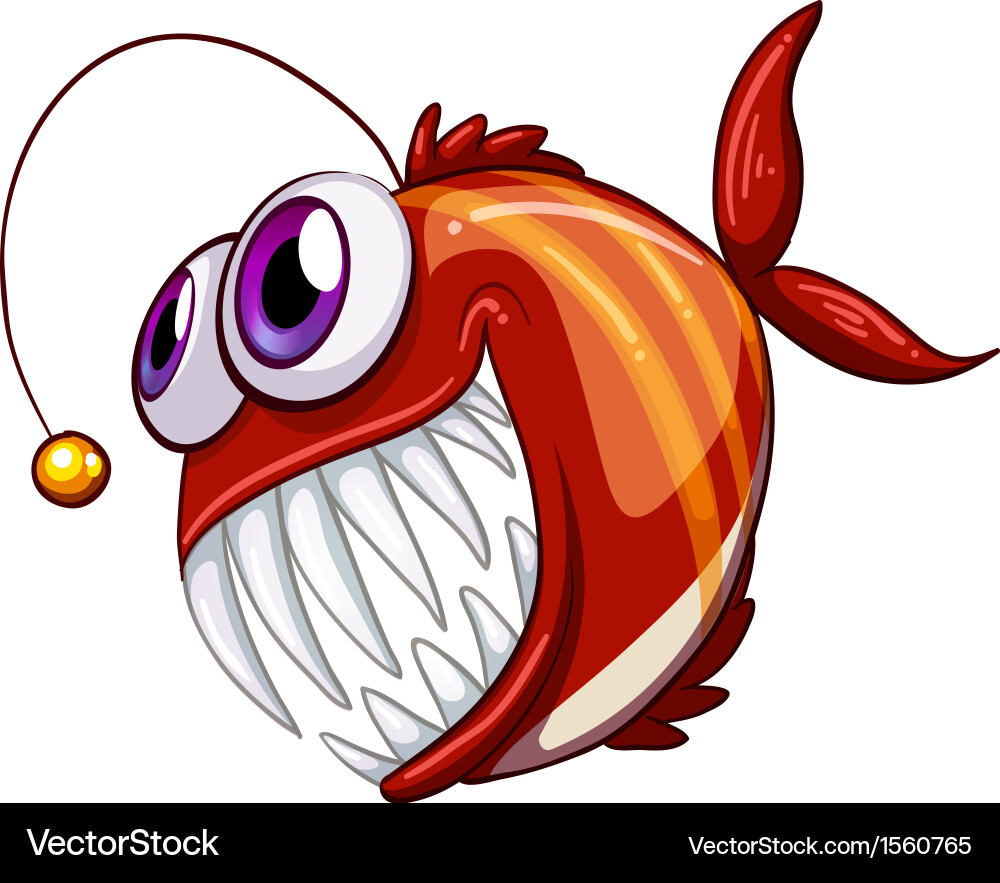 An ugly angry fish Royalty Free Vector Image - VectorStock