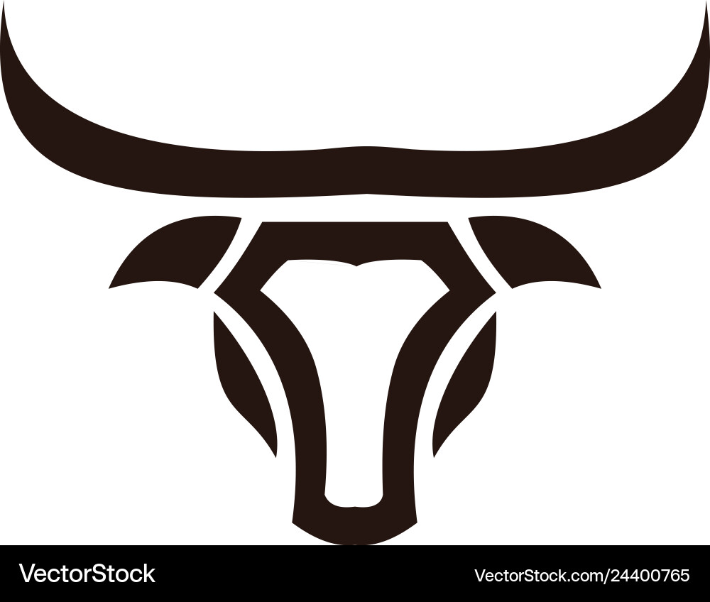 Bull horn animal Royalty Free Vector Image - VectorStock