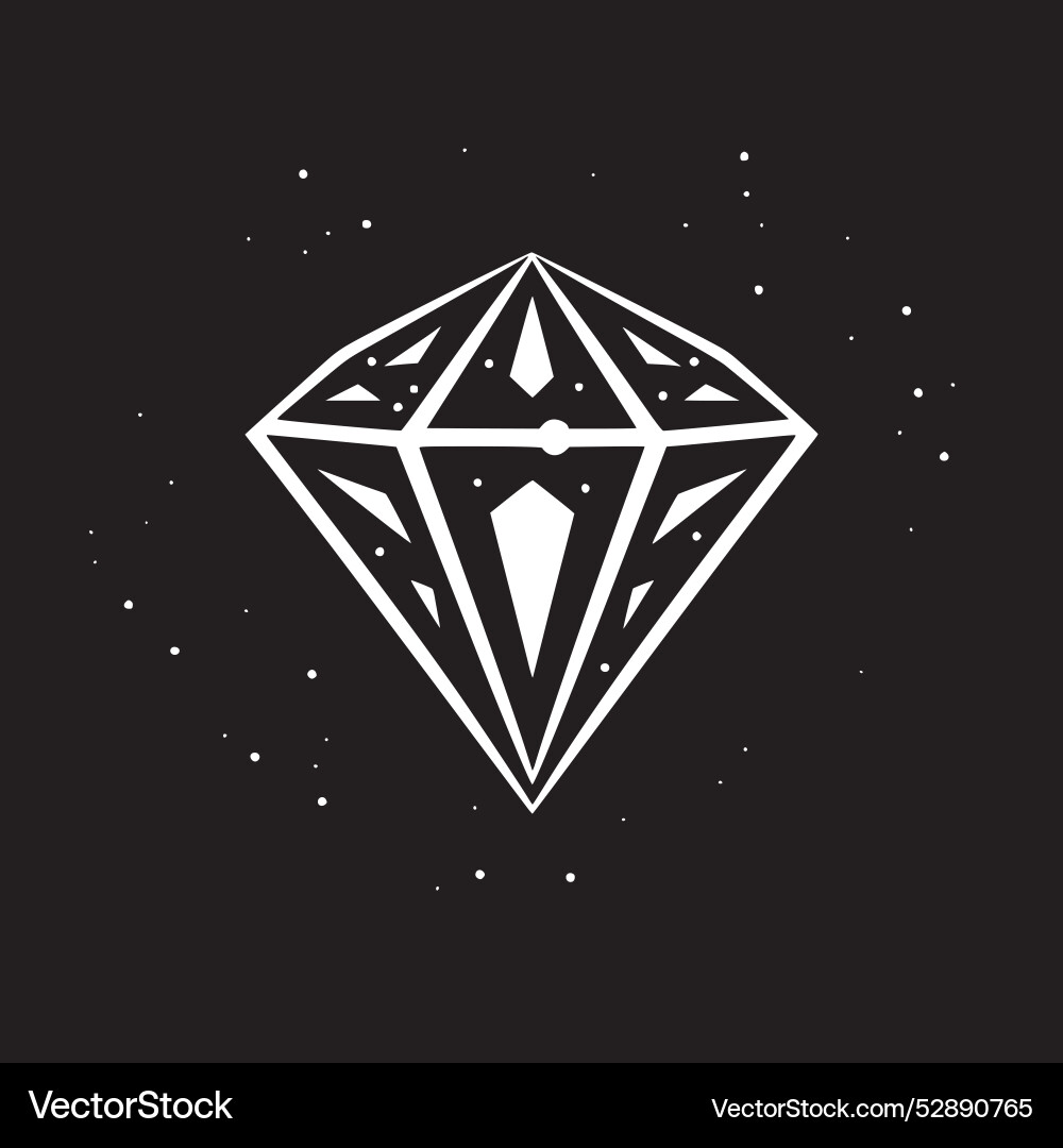 Diamond - minimalist and simple silhouette Vector Image