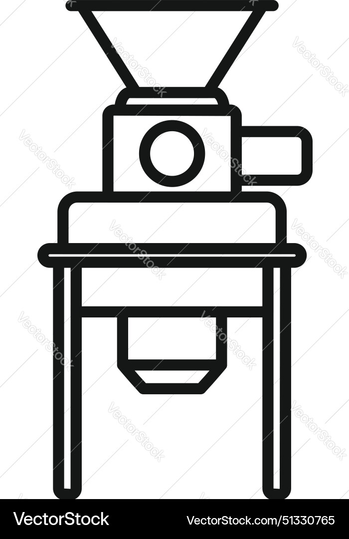 Industrial meat grinder line icon Royalty Free Vector Image