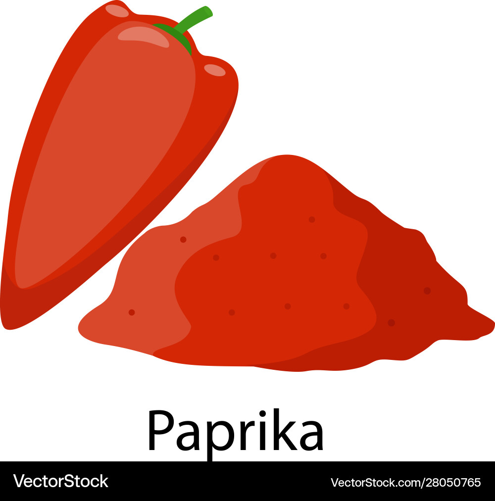 Paprika spice - in flat design Royalty Free Vector Image