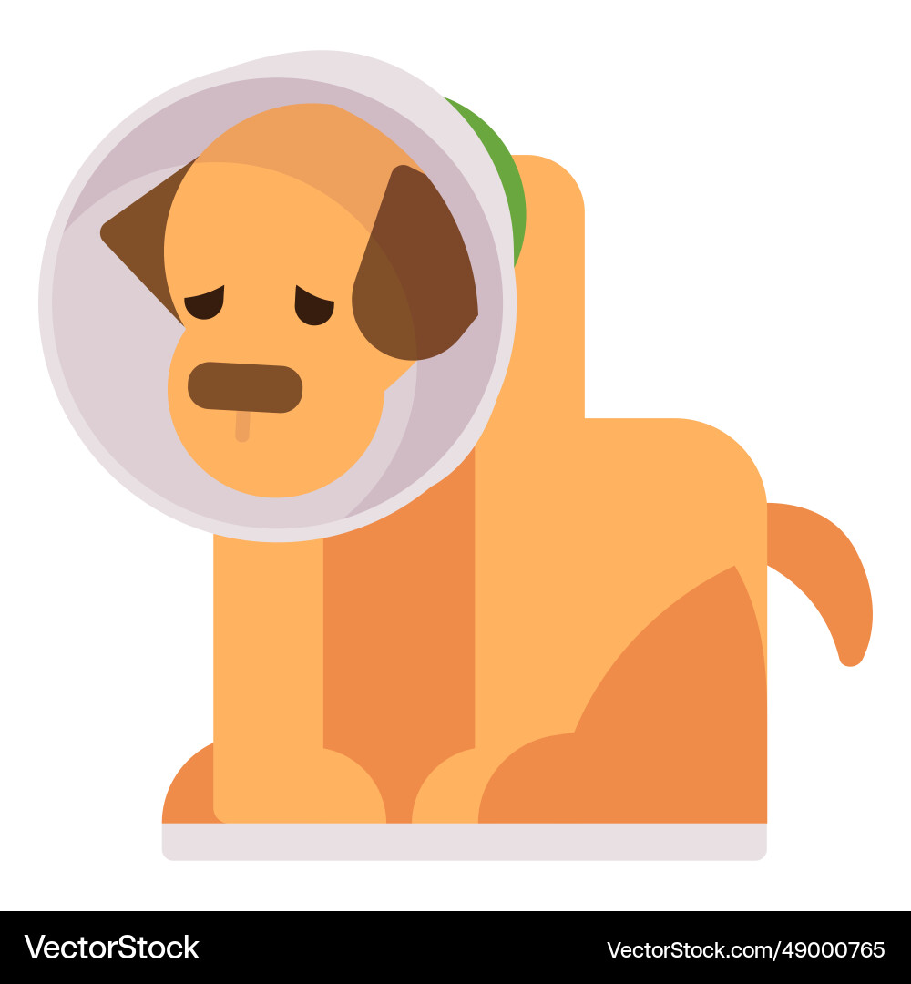Sick puppy Royalty Free Vector Image - VectorStock