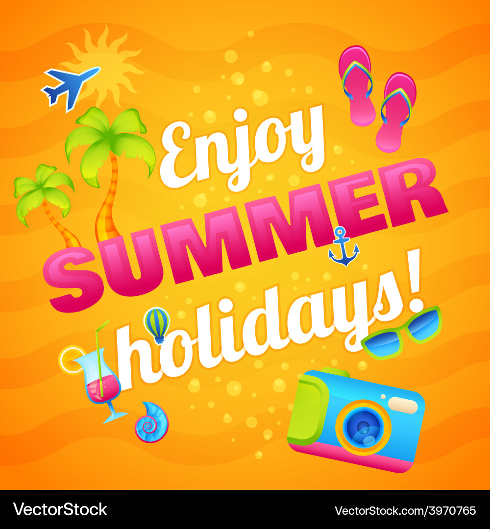 Summer vacation poster Royalty Free Vector Image