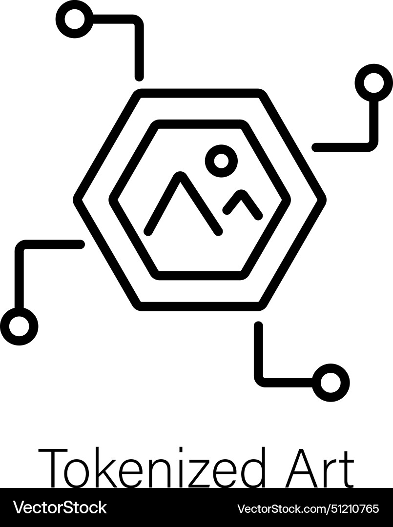 Tokenized art Royalty Free Vector Image - VectorStock