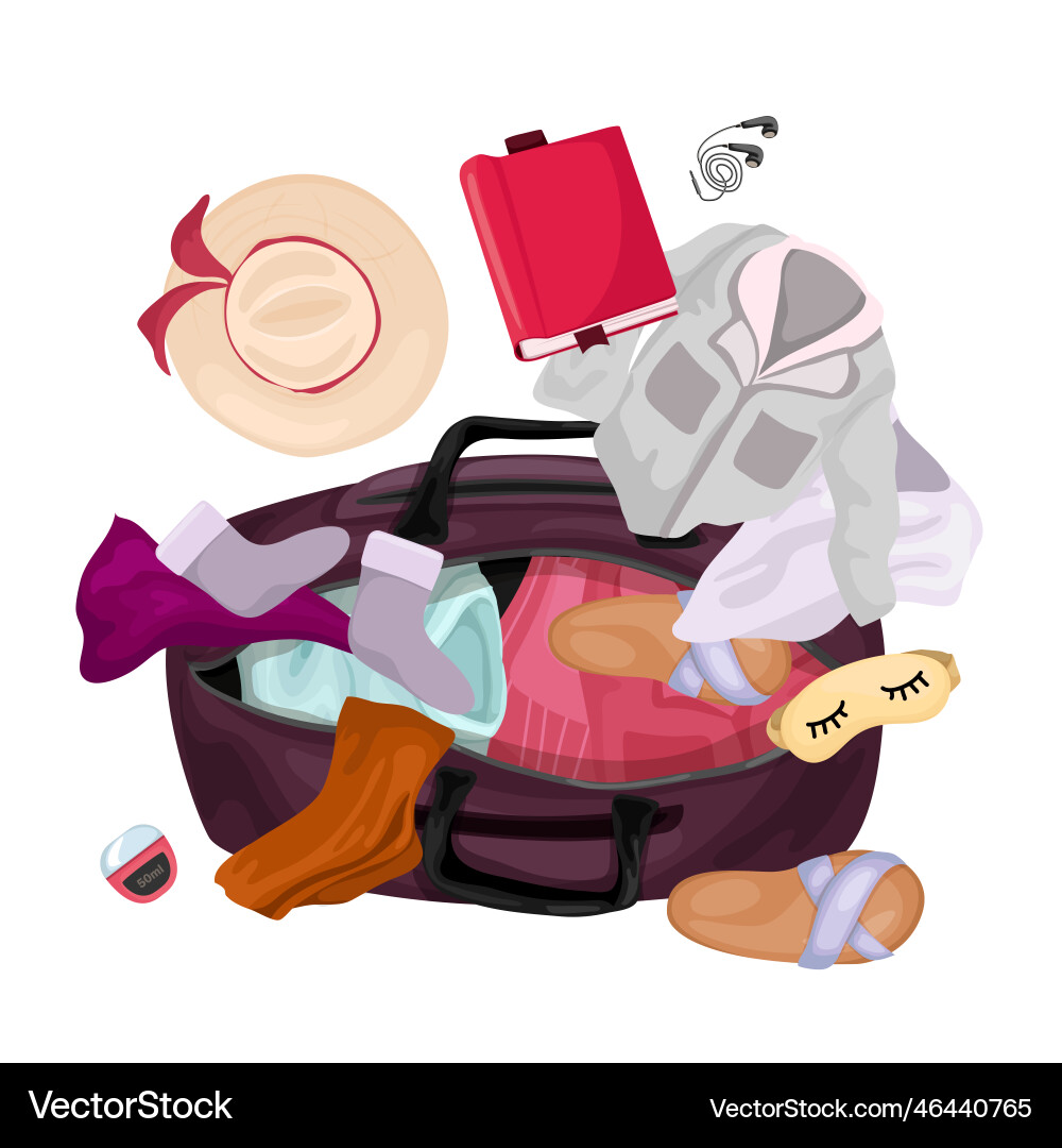 Travel baggage cartoon Royalty Free Vector Image