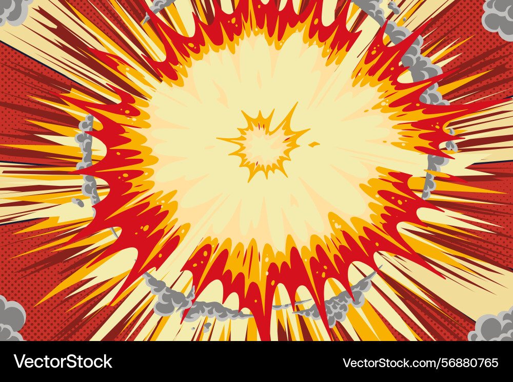 Vibrant explosive comic art effects Royalty Free Vector