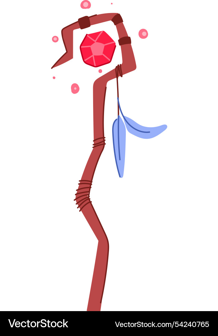 Wand magic wizard stick cartoon Royalty Free Vector Image