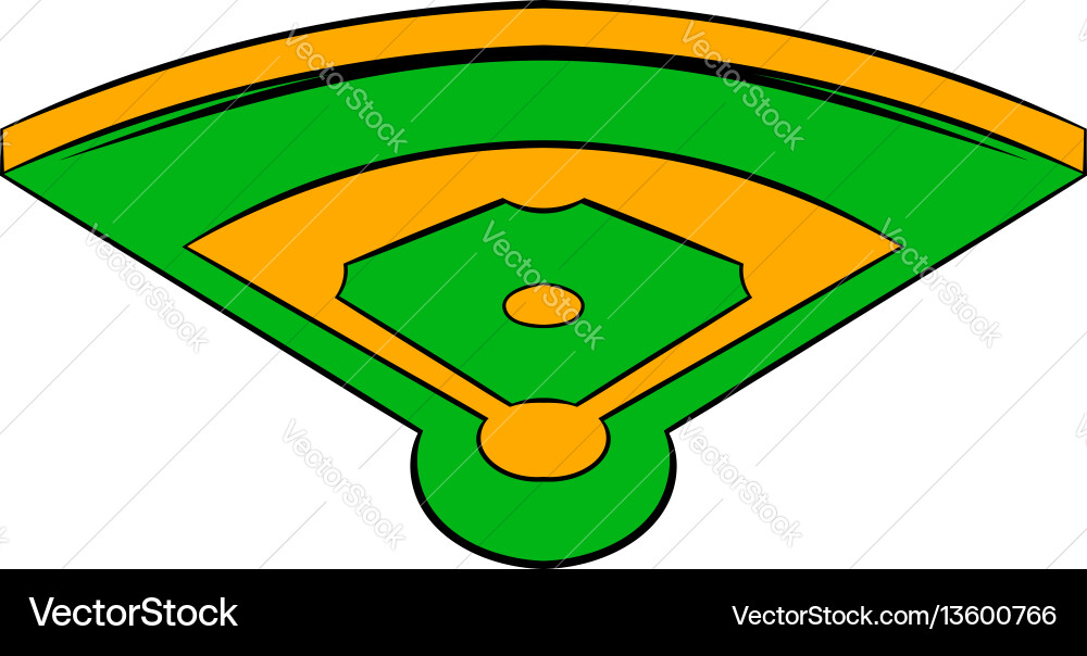 Baseball field icon cartoon Royalty Free Vector Image