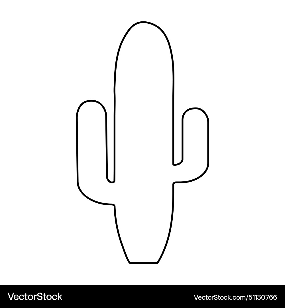 Cactus line icon Royalty Free Vector Image - VectorStock
