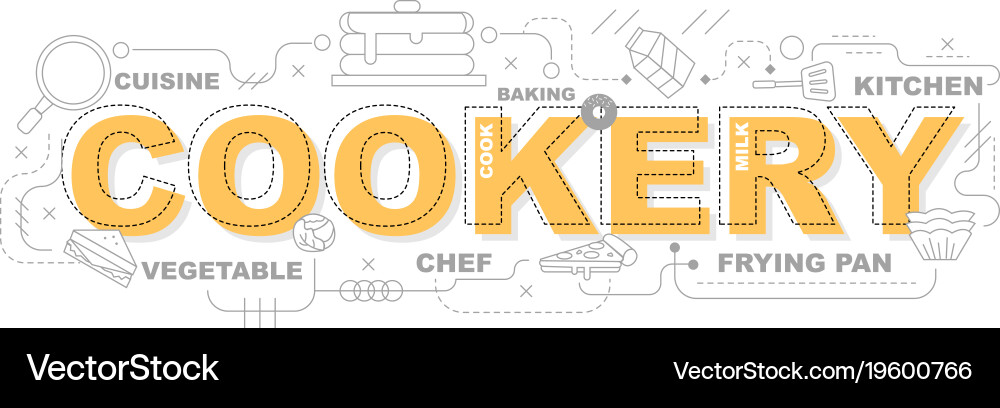 Cookery icons for education graphic design Vector Image