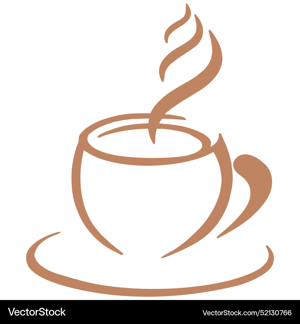 Cup of coffee logo Royalty Free Vector Image - VectorStock