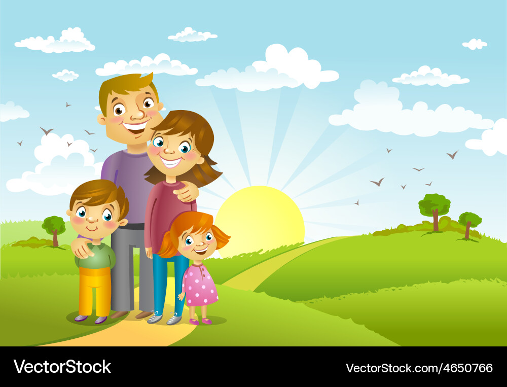 Happy family Royalty Free Vector Image - VectorStock