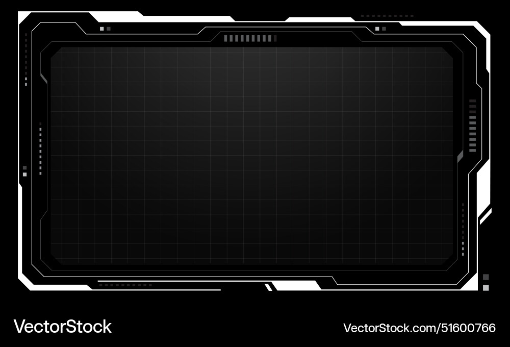 Hud frames white grey user interface elements Vector Image Hud frames white grey user interface elements Vector Image