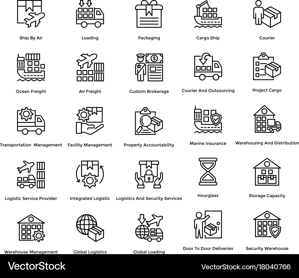 Logistic delivery icons set 2 Royalty Free Vector Image