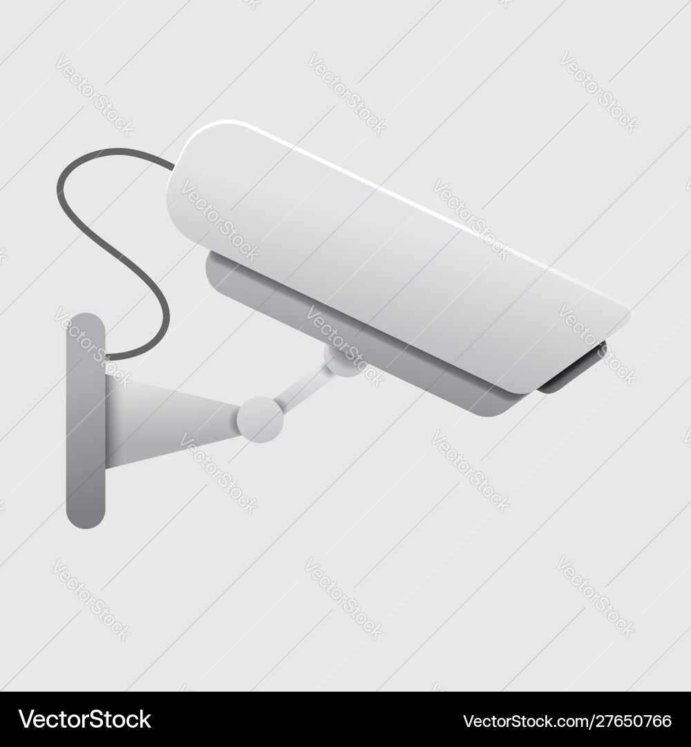 Realistic security camera concept Royalty Free Vector Image