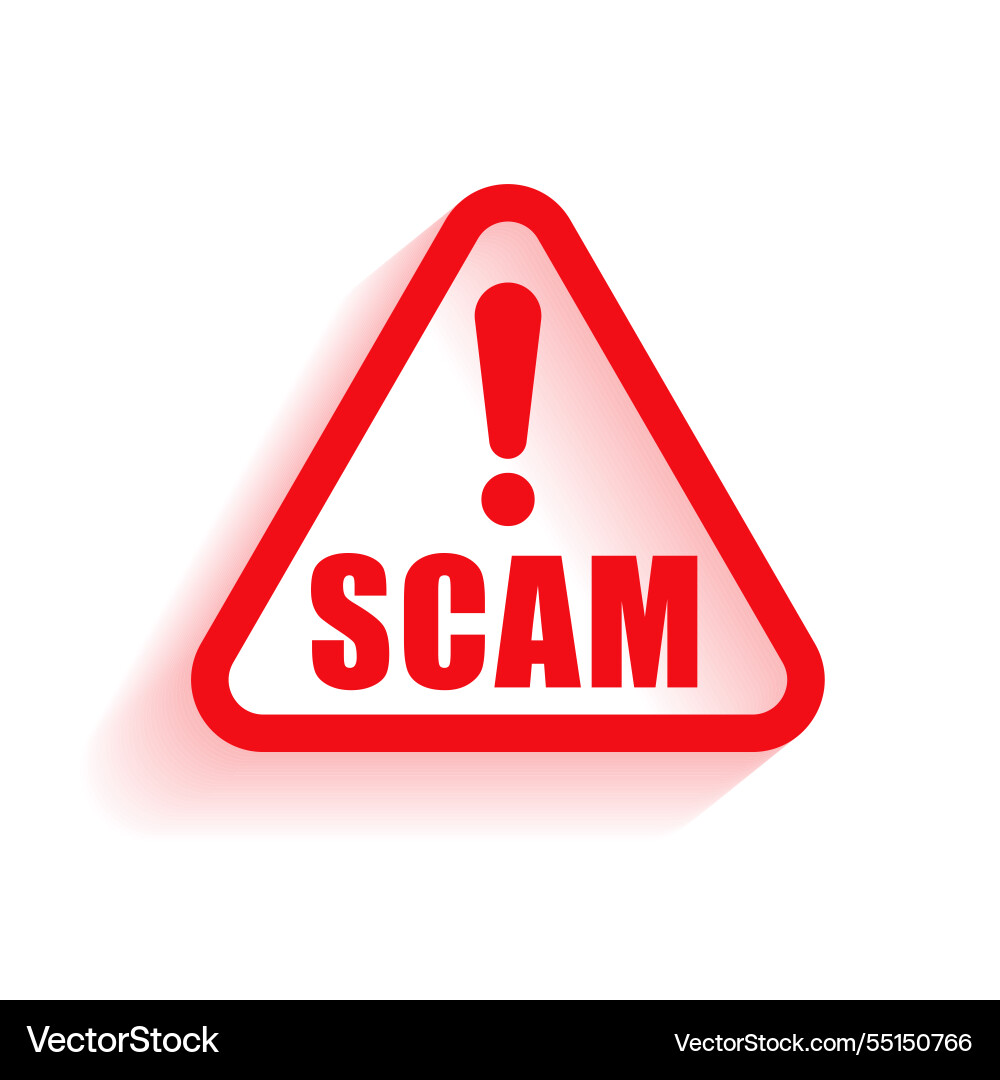 Scam alert technology background keep Royalty Free Vector