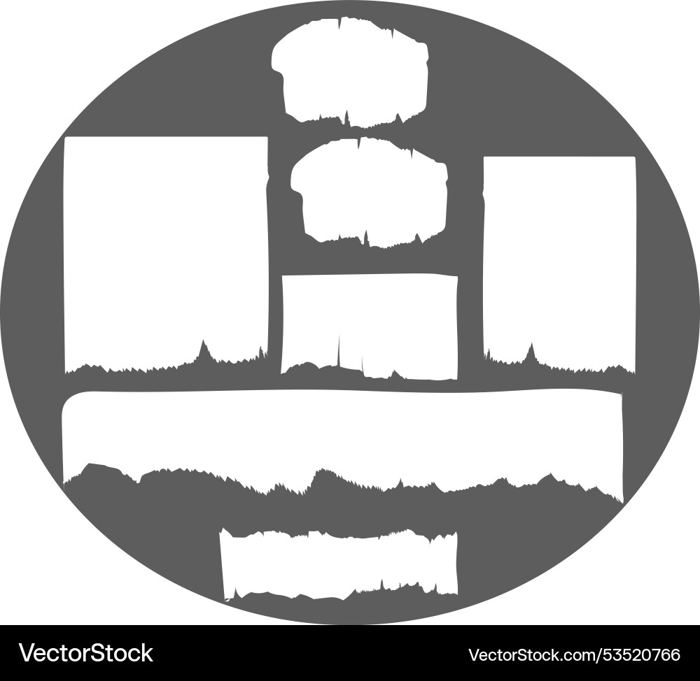 Set of paper torn Royalty Free Vector Image - VectorStock