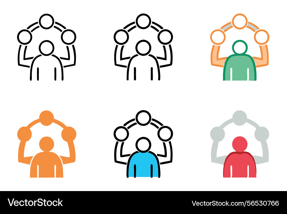 Social interaction and partnership including Vector Image