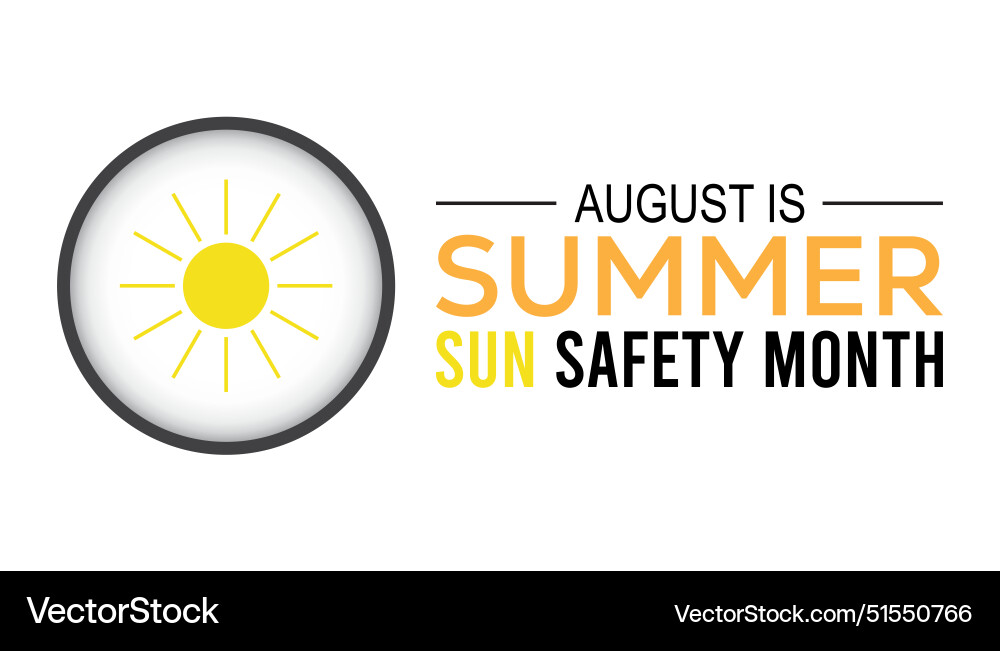 Summer sun safety month Royalty Free Vector Image
