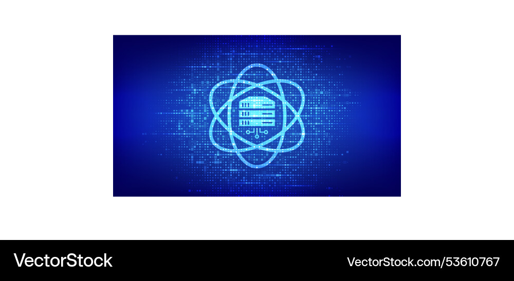 Data Science Icon Made With Binary Code Deep Vector Image