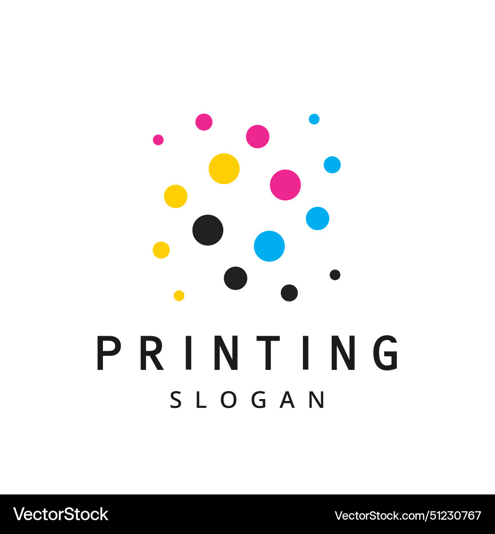Digital print logo design template Royalty Free Vector Image