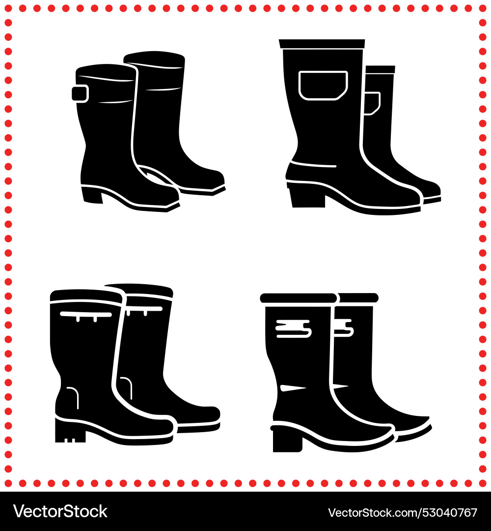 Elegant boot silhouette for branding Royalty Free Vector