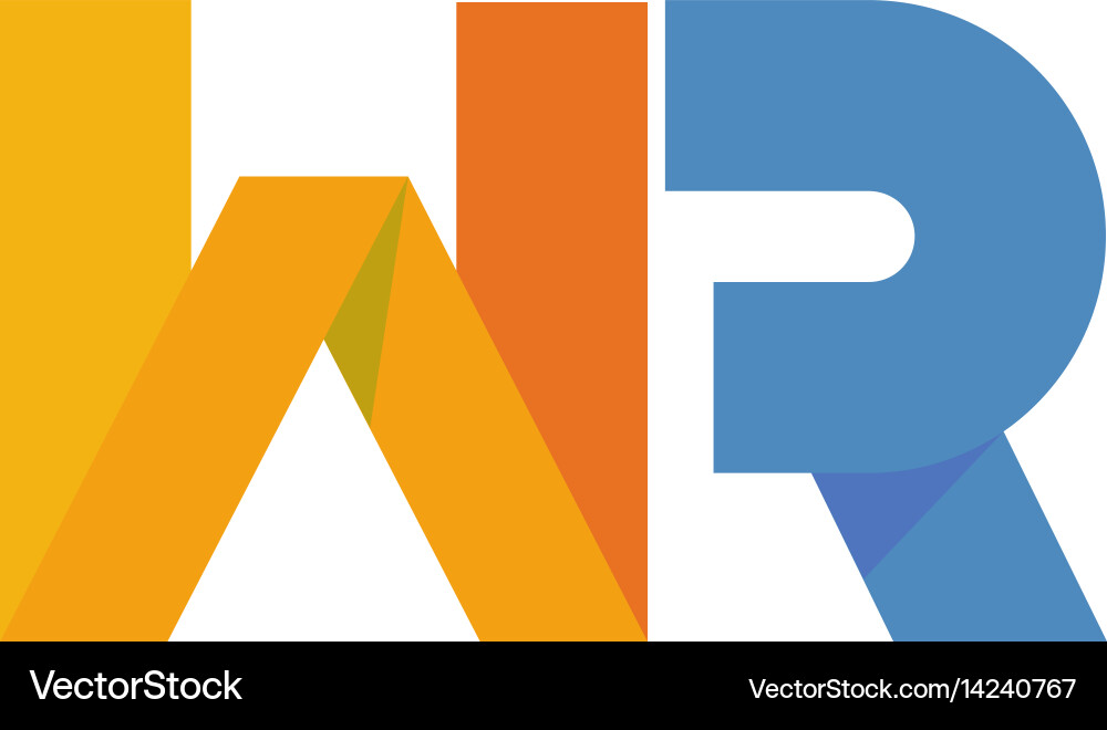 Letter wr logo Royalty Free Vector Image - VectorStock