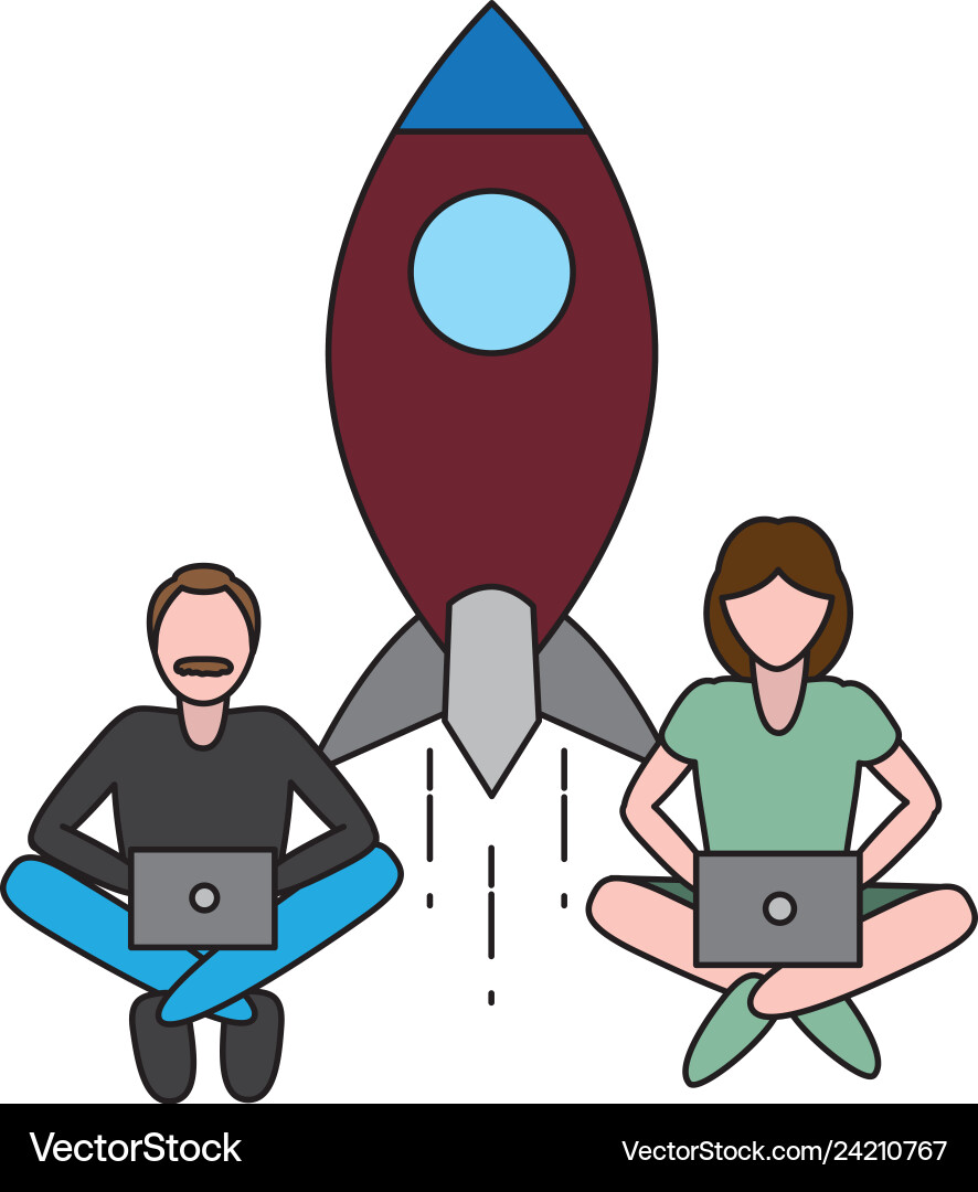 People tech device Royalty Free Vector Image - VectorStock