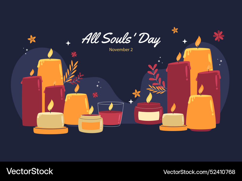 All souls day banner Royalty Free Vector Image