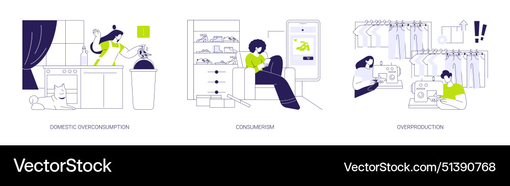 Consumption problems abstract concept Royalty Free Vector