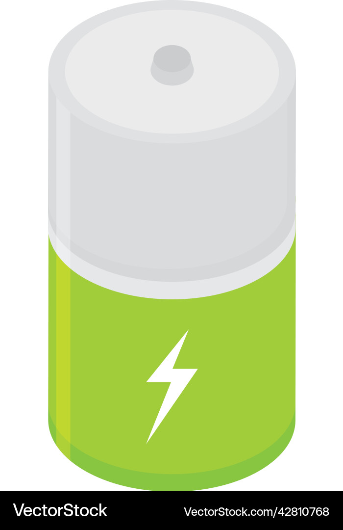 Green battery energy Royalty Free Vector Image