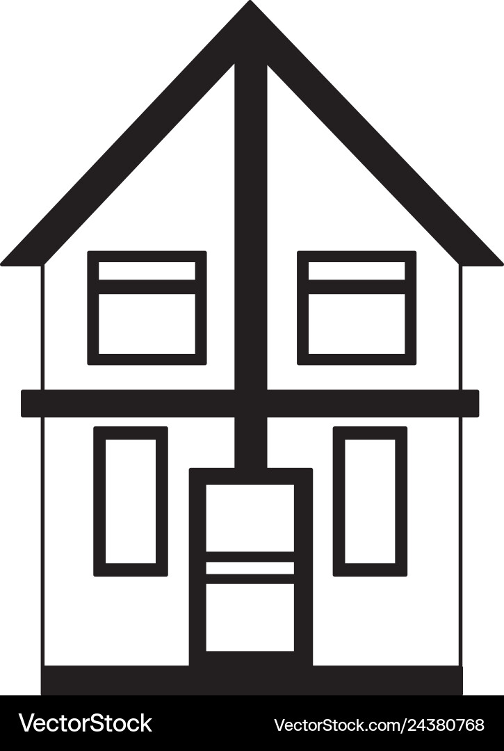 House home exterior on white background Royalty Free Vector