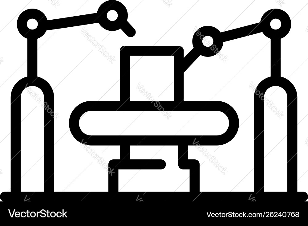 Industry assembly line icon outline style Vector Image