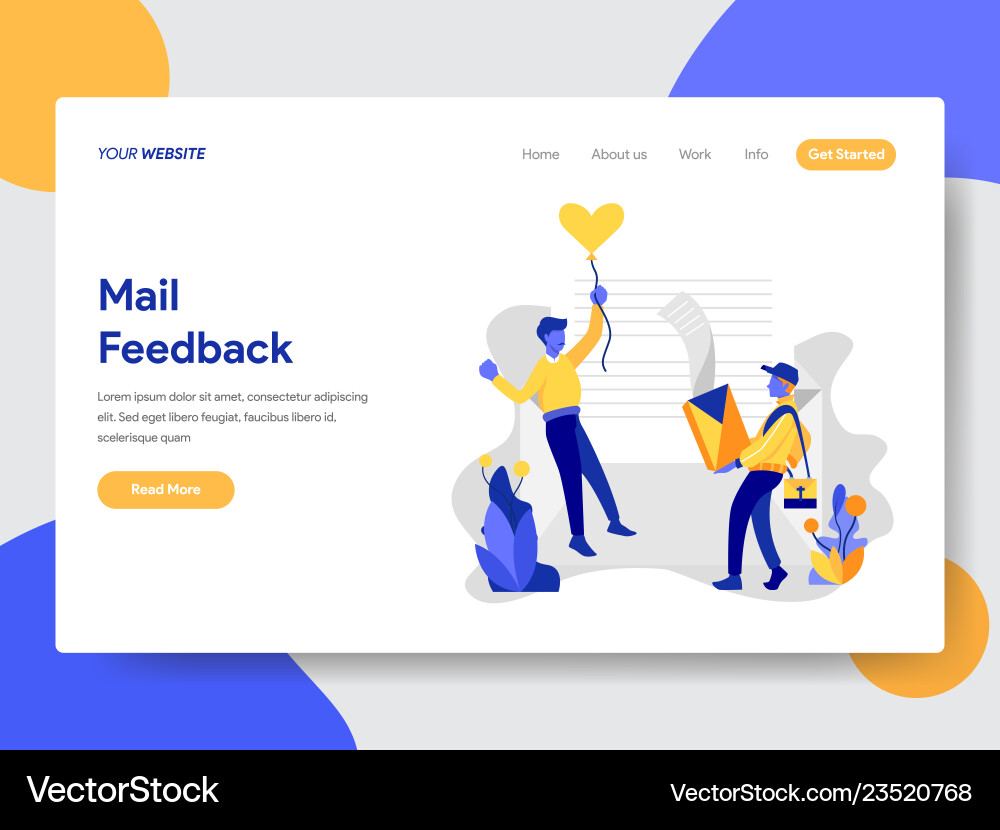 Mail feedback concept Royalty Free Vector Image