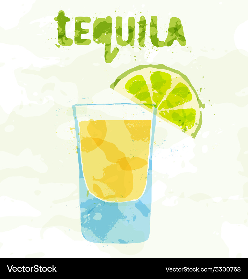 Tequila cocktail Royalty Free Vector Image - VectorStock