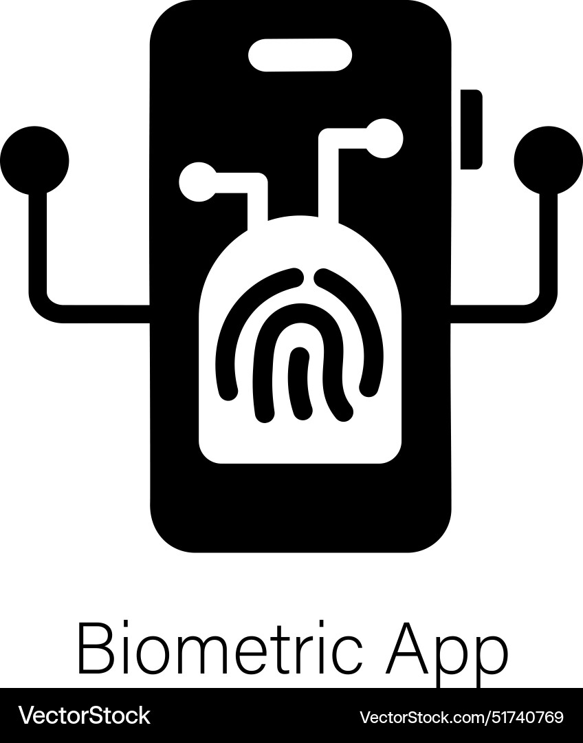 Biometric app Royalty Free Vector Image - VectorStock