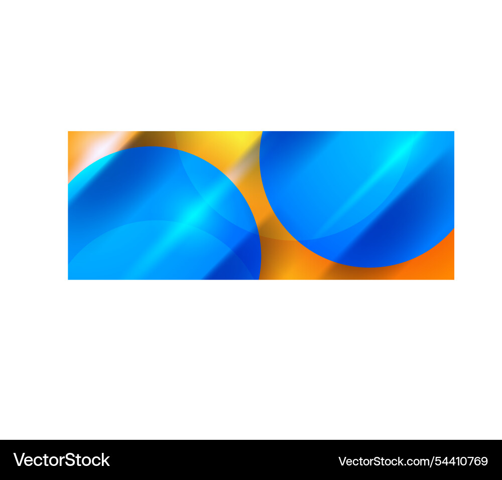 Blue and yellow abstract background with circle Vector Image