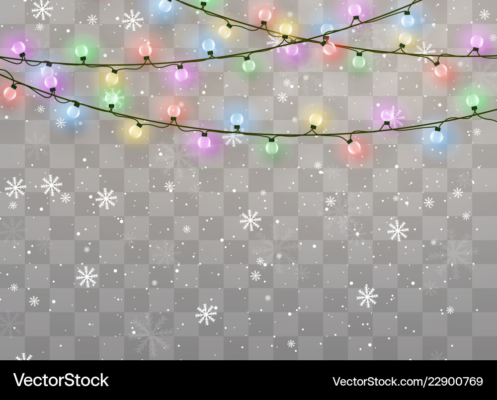 Christmas lights isolated Royalty Free Vector Image