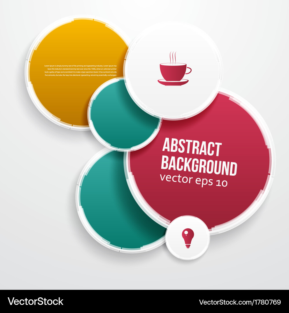 Color circles abstract background Royalty Free Vector Image