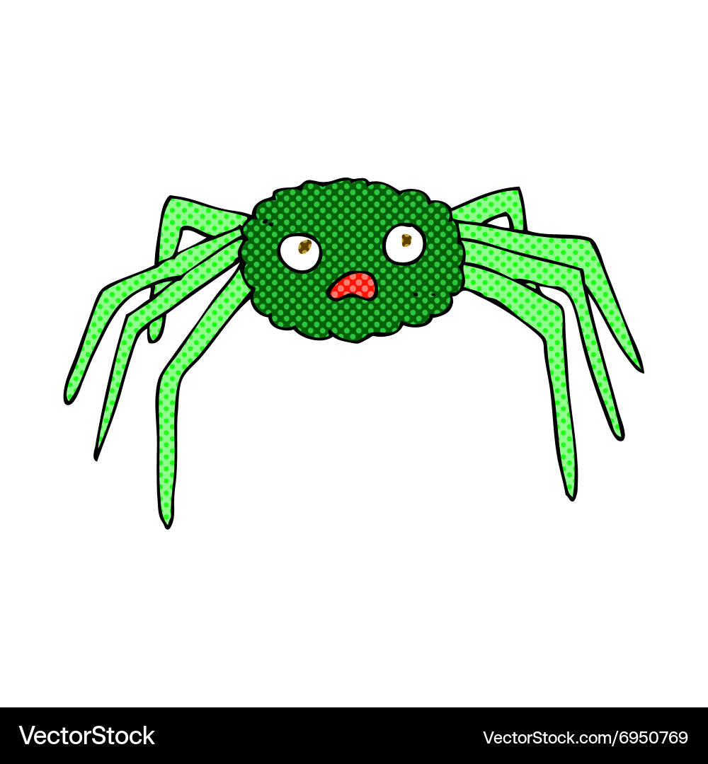 Comic cartoon spider Royalty Free Vector Image