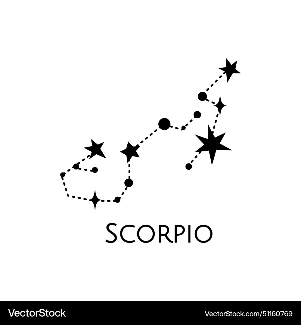 Constellation zodiac sign Royalty Free Vector Image