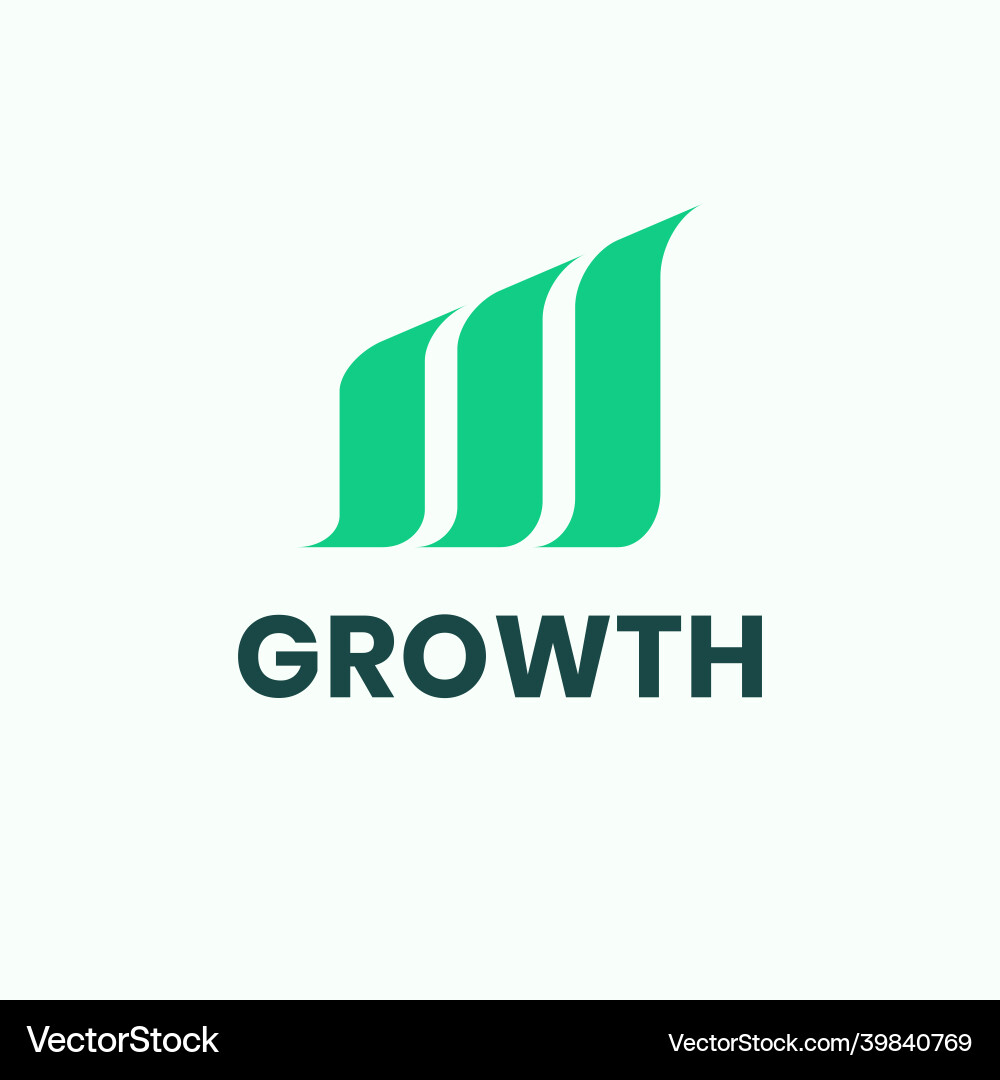 Growth logo Royalty Free Vector Image - VectorStock