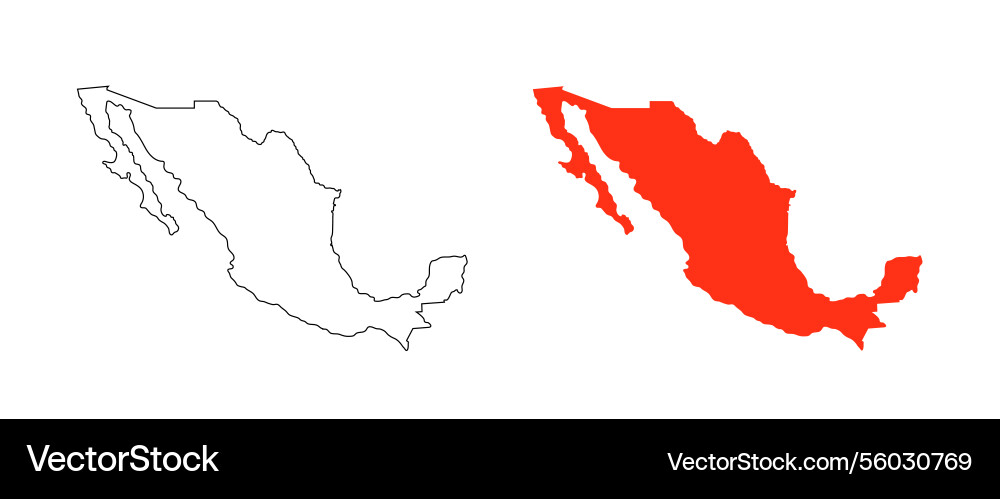 Mexico map poster Royalty Free Vector Image - VectorStock