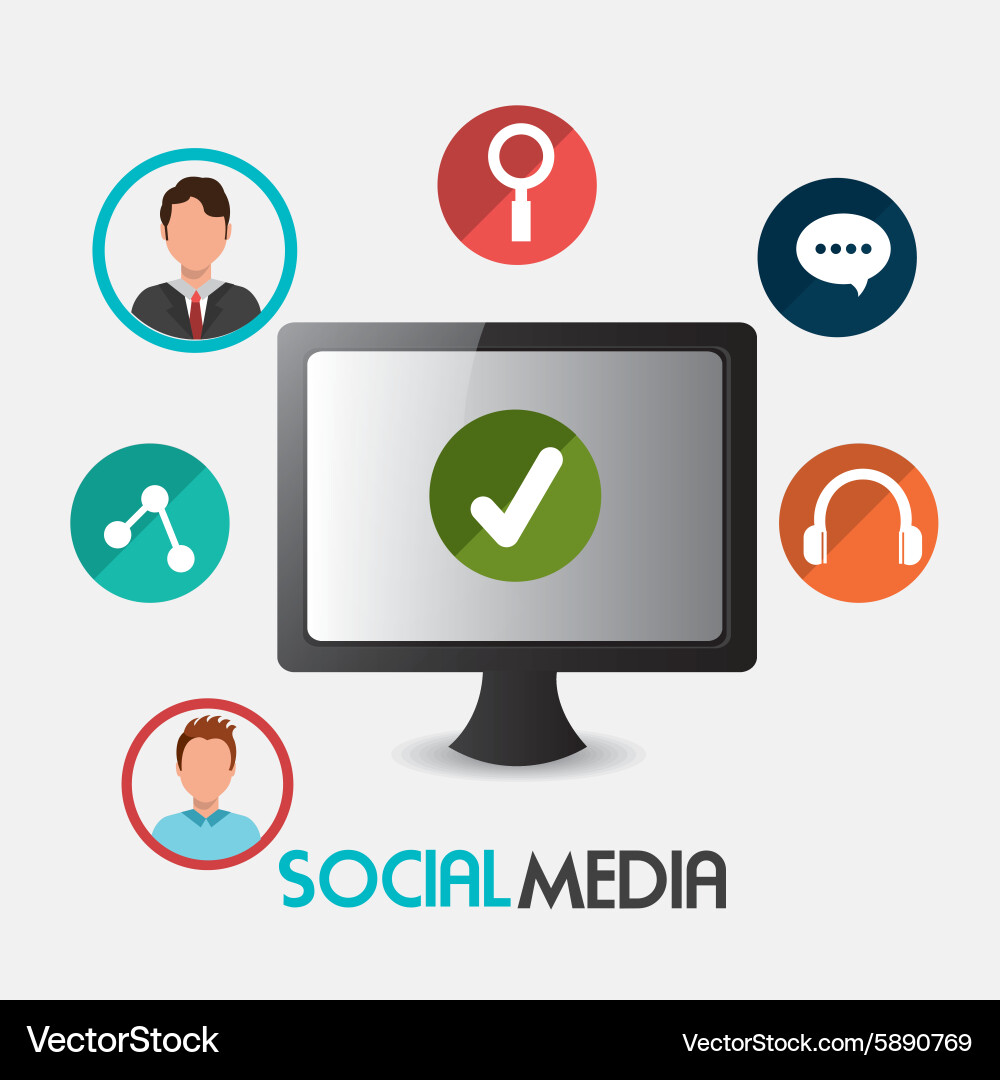 Social media design Royalty Free Vector Image - VectorStock