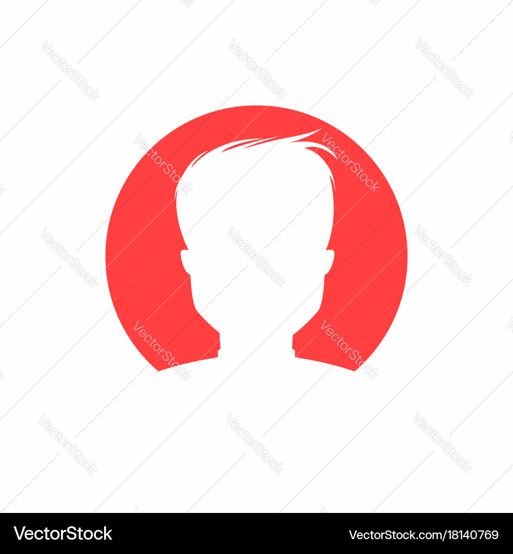 User icon simple man silhouette for app website Vector Image